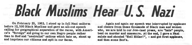 Rockwell Speaks Before 12,500 Black Nationalists (February 25th 1962 ...