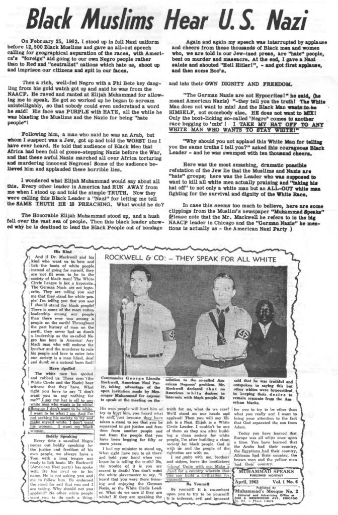 Rockwell Speaks Before 12,500 Black Nationalists (February 25th 1962 ...