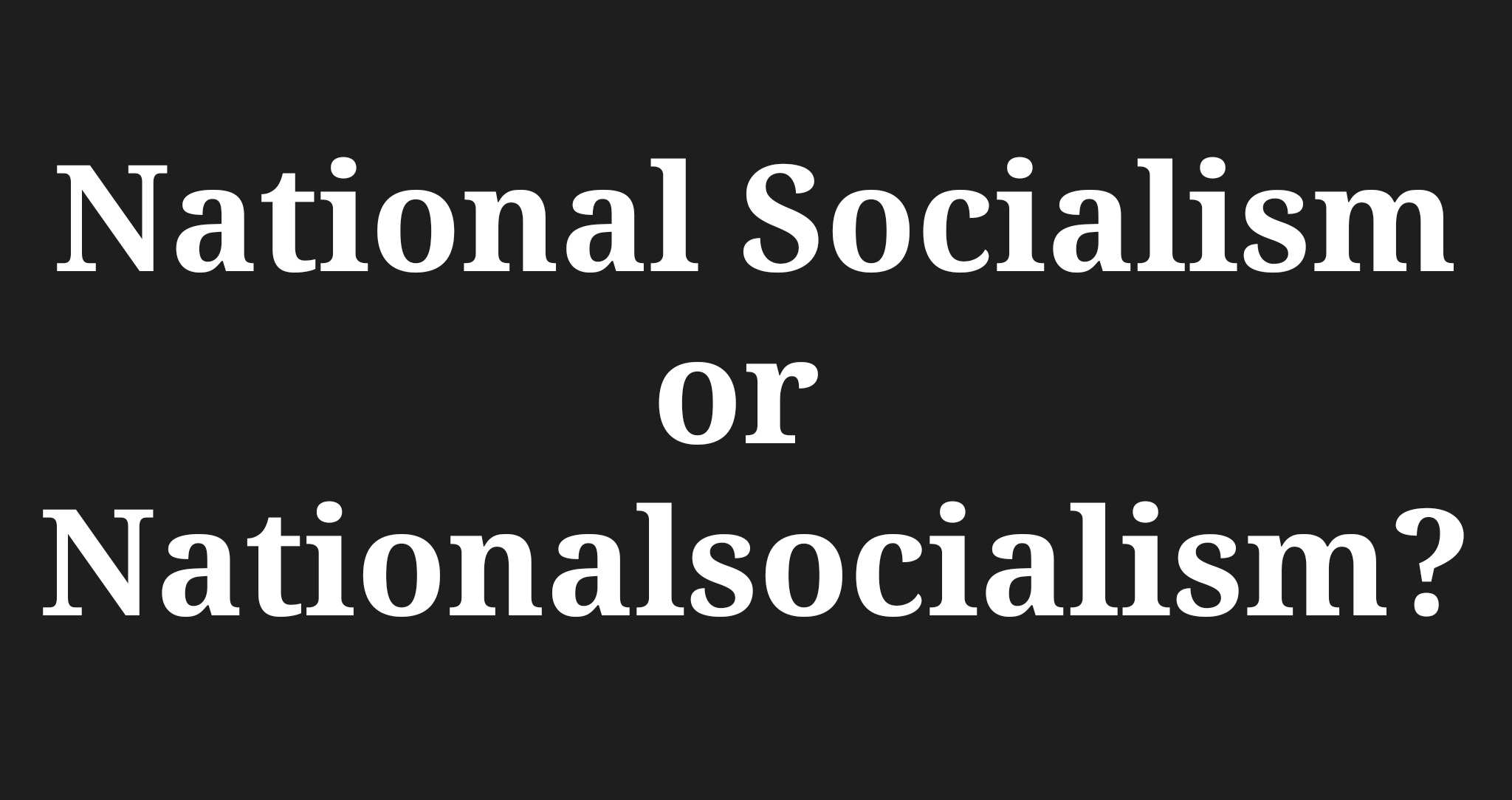 National Socialism - Knowledge Is Power!